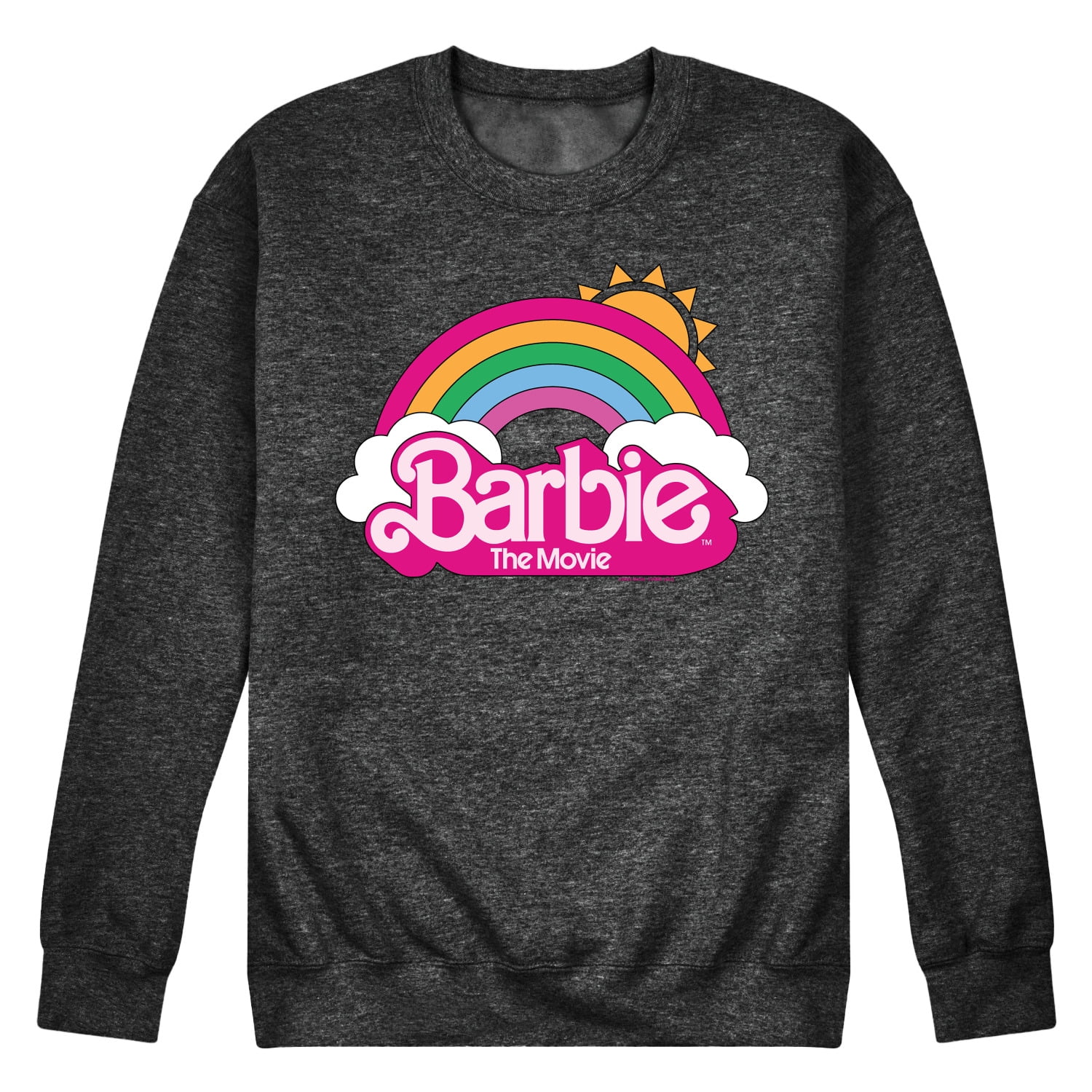 Barbie the Movie - Barbie Logo Rainbow - Men's Crew Neck Fleece ...