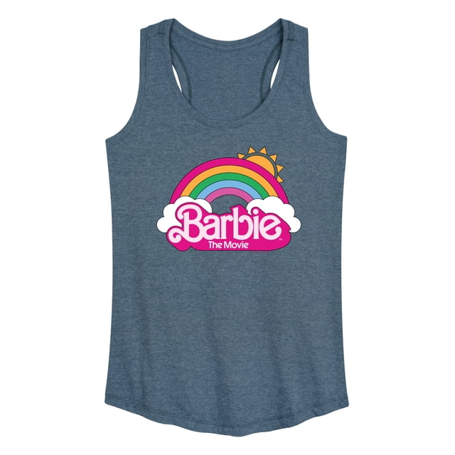 Barbie the Movie - Barbie Logo Rainbow - Women's Racerback Tank Top ...