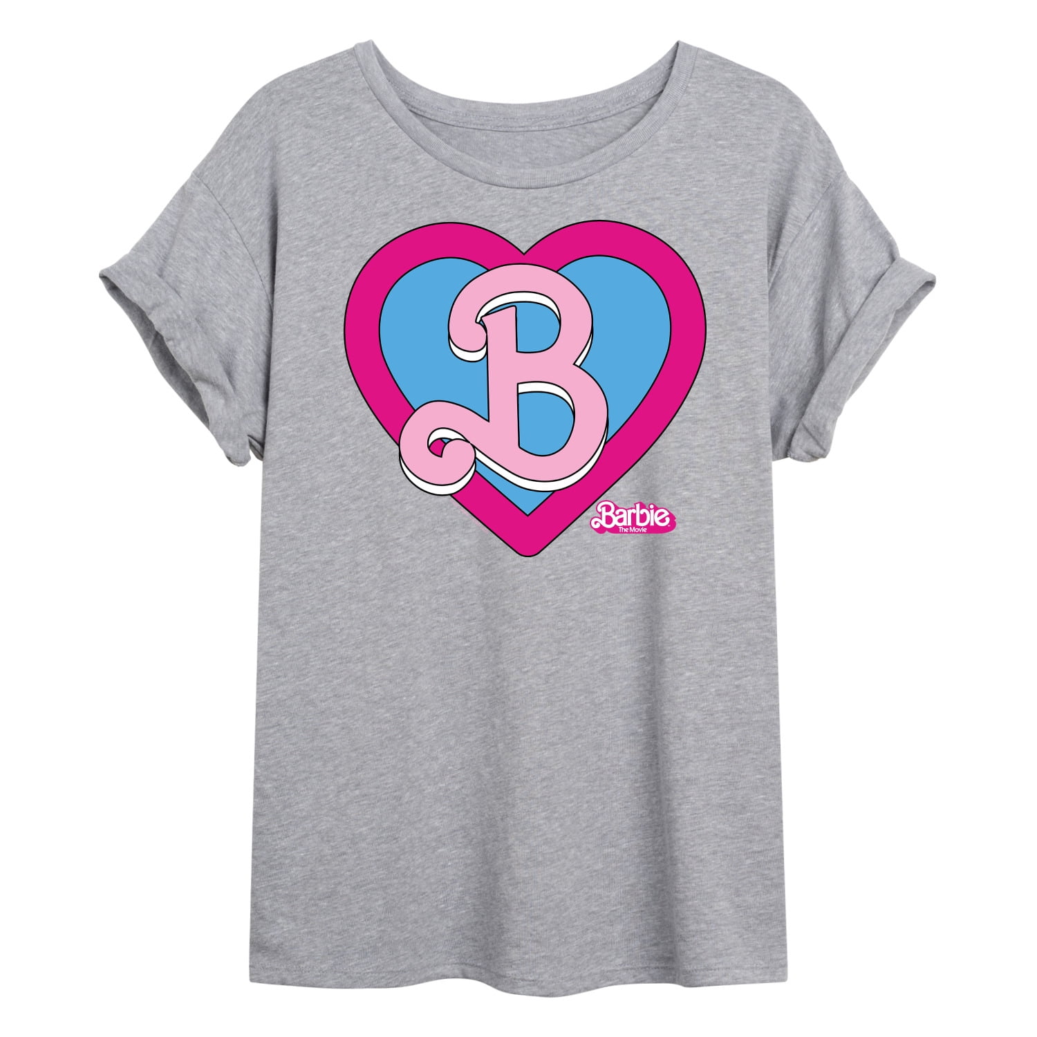 Barbie the Movie - Heart Crest - Juniors Ideal Flowy Muscle T-Shirt ...