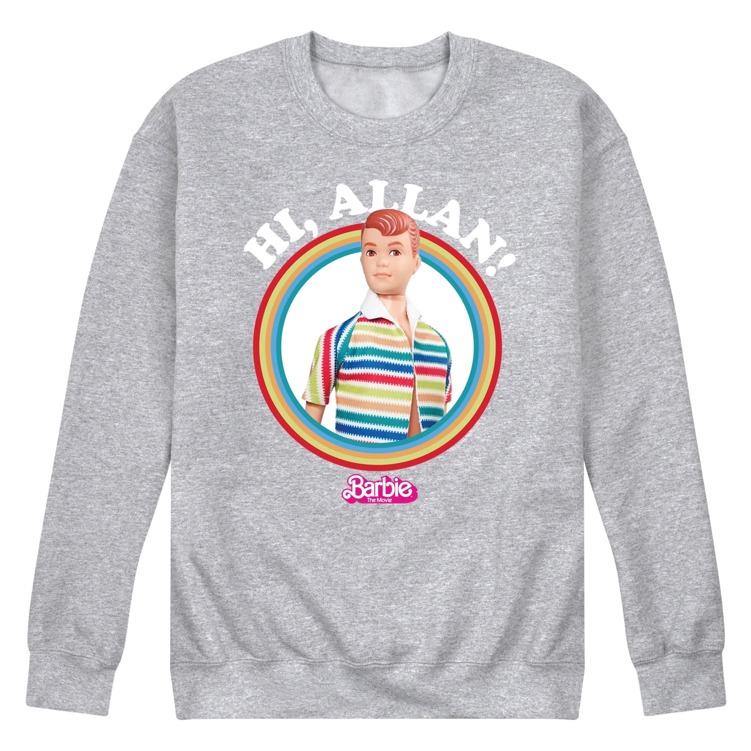 Barbie the Movie - Hi Allan - Men's Crew Neck Fleece Pullover - Walmart.com