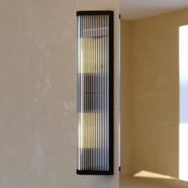 VAXCEL Bari 2-Light Matte Black Wall Sconce, Clear Glass Shade ...
