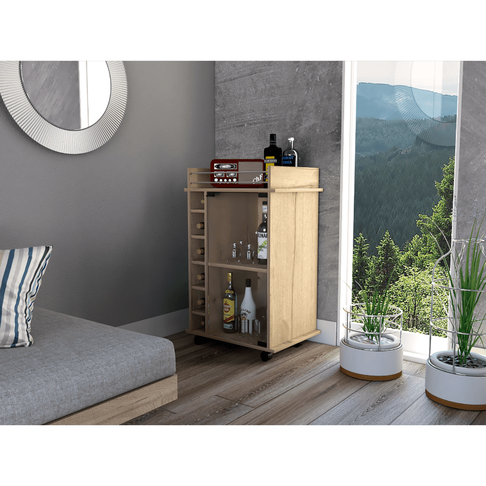 Barbieri Bar Cart with six cubbies vertically line - Walmart.com