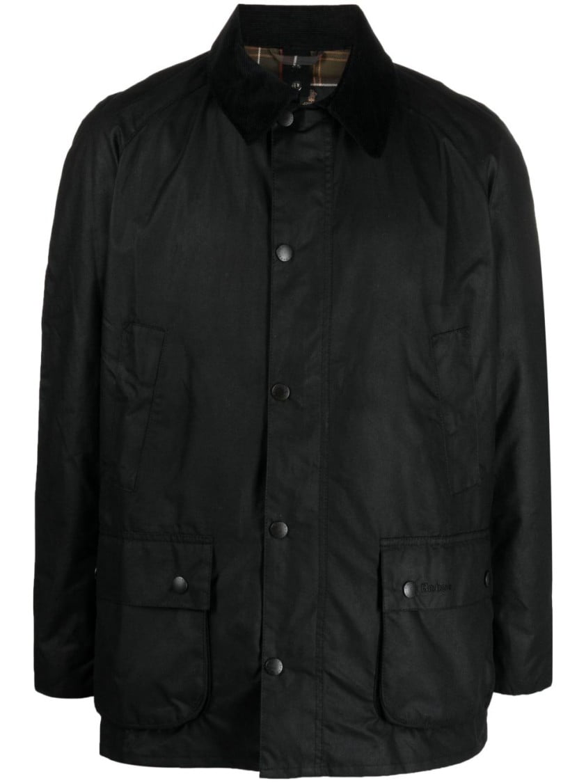 Barbour Black Waxed Cotton Jacket With Velvet Collar (Men's) - Walmart.com