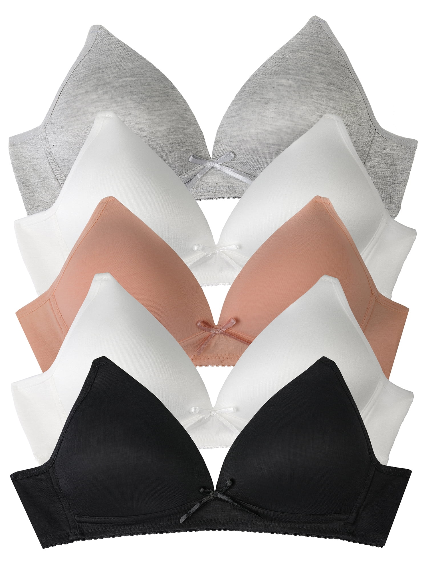 Barbra Juniors Soft Cotton Wireless Bra for Young Teens, Lightly Padded ...