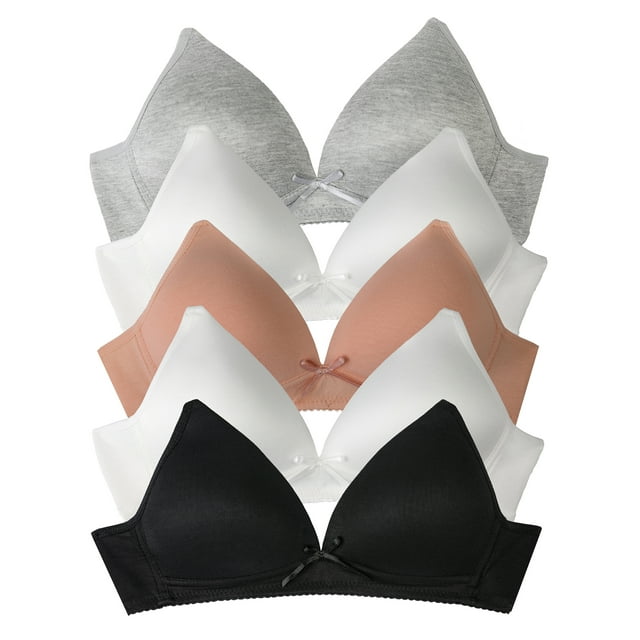 Barbra Juniors Soft Cotton Wireless Bra for Tweens, Light Padded A Cup ...