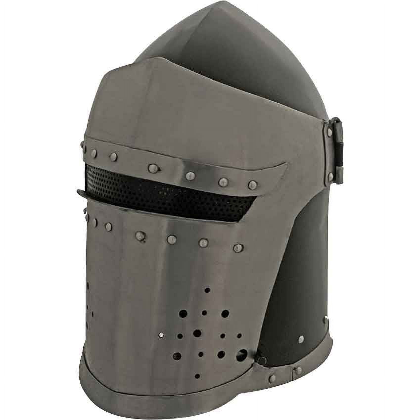 Barbuta Visored Helmet | Leather by Medieval Collectibles - Walmart.com
