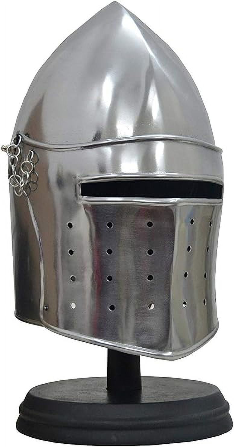 Barbute Helmet Medieval Armor Replica Silver - Walmart.com