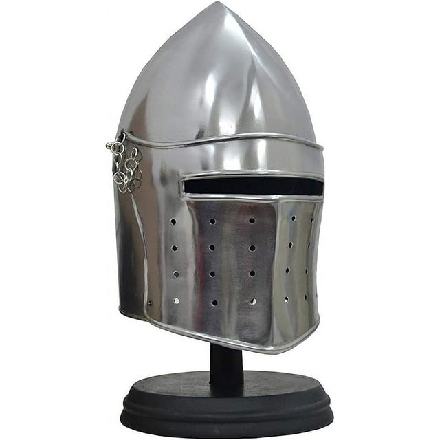 Barbute Helmet Medieval Armor Replica Silver - Walmart.com