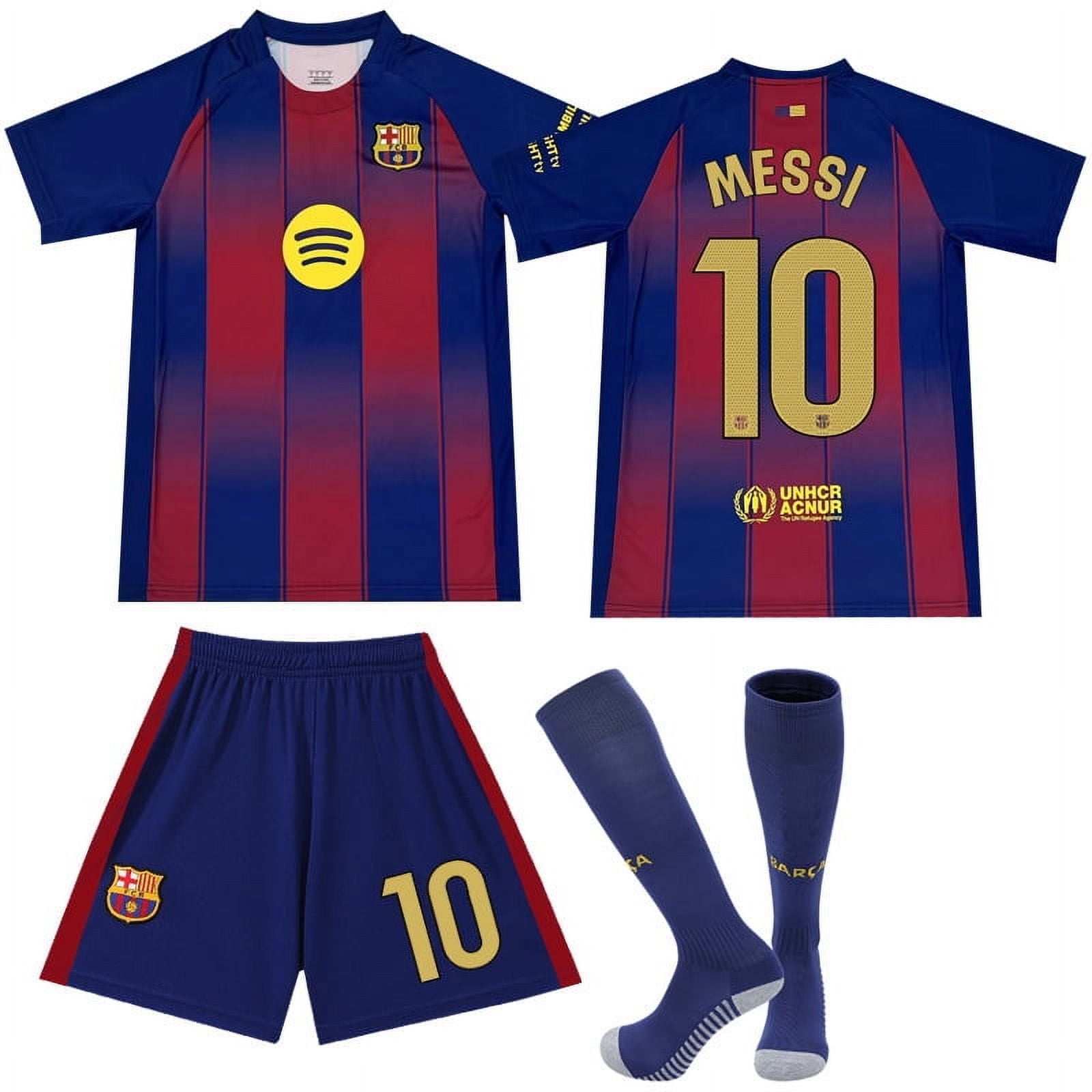 Barca 25/26 season home short-sleeved jersey set No. 10 M-ess-i printed ...