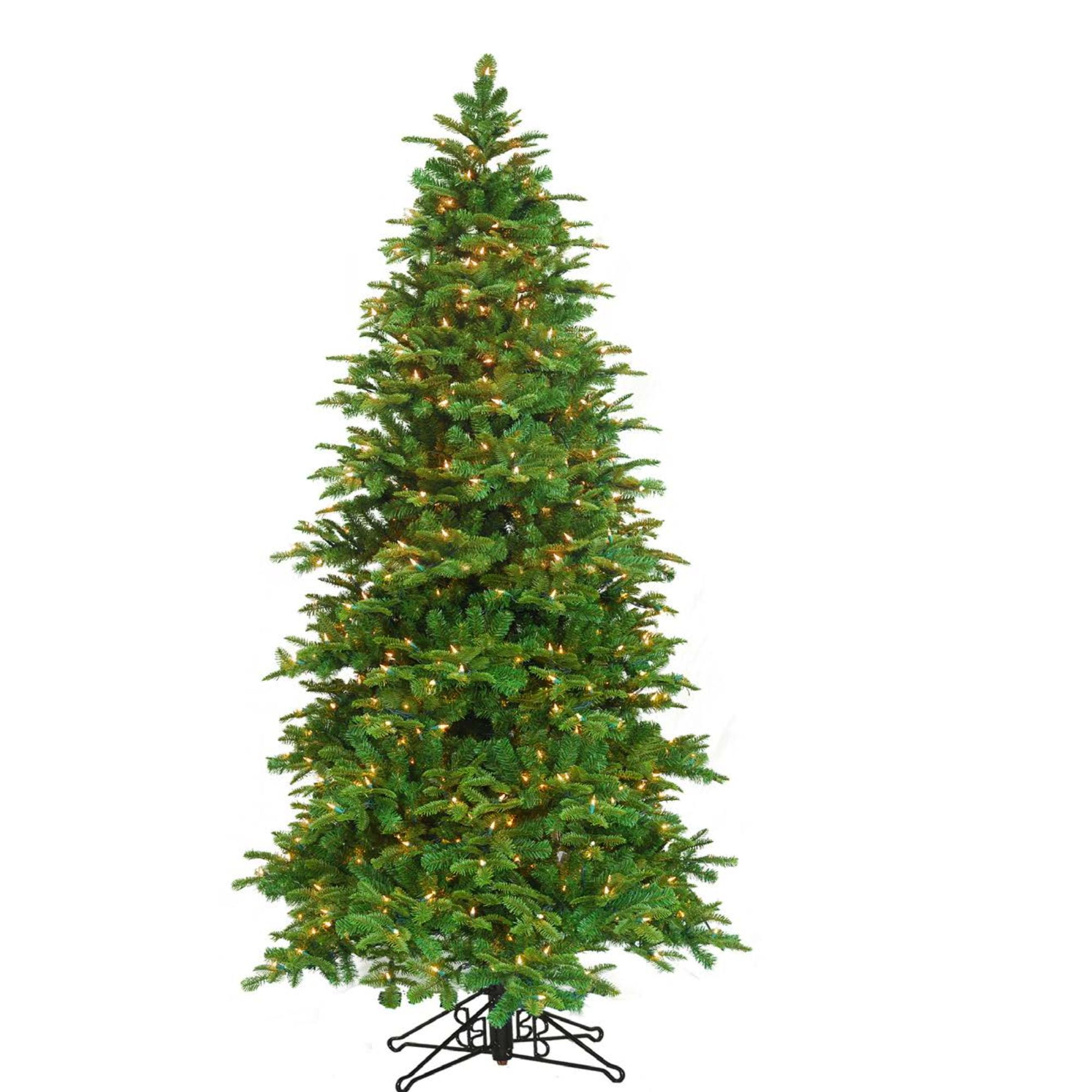 Barcana 9' Pre-Lit Slim Tiffany Pine Deluxe Artificial Christmas Tree ...