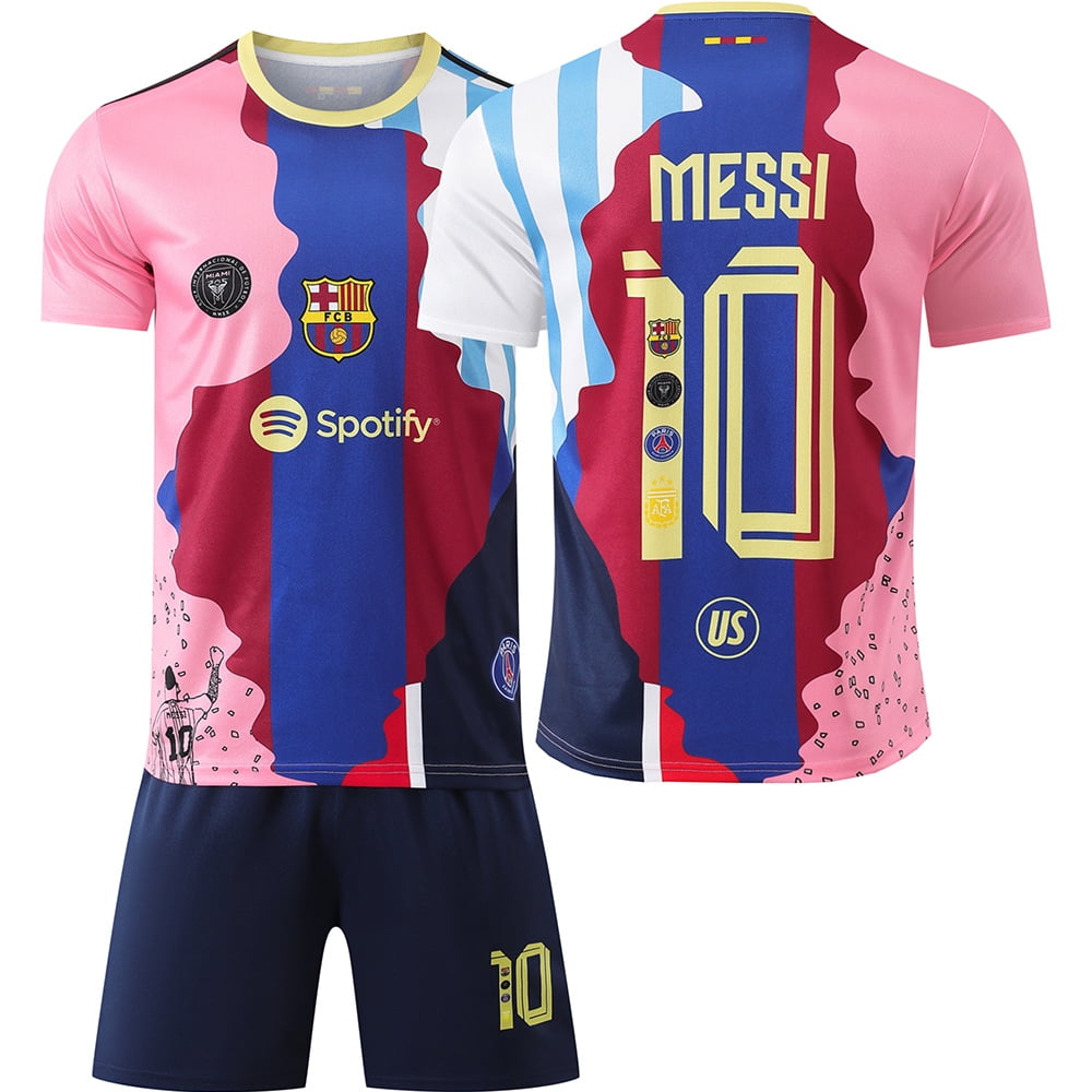 Barce-lona Commemorative Edition Me-si Adult Jersey Set No. 10 ...