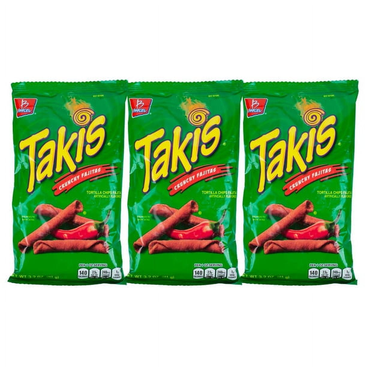 Barcel Takis Crunchy Fajitas Tortilla Chips (3.2 oz., Pack of 3 ...