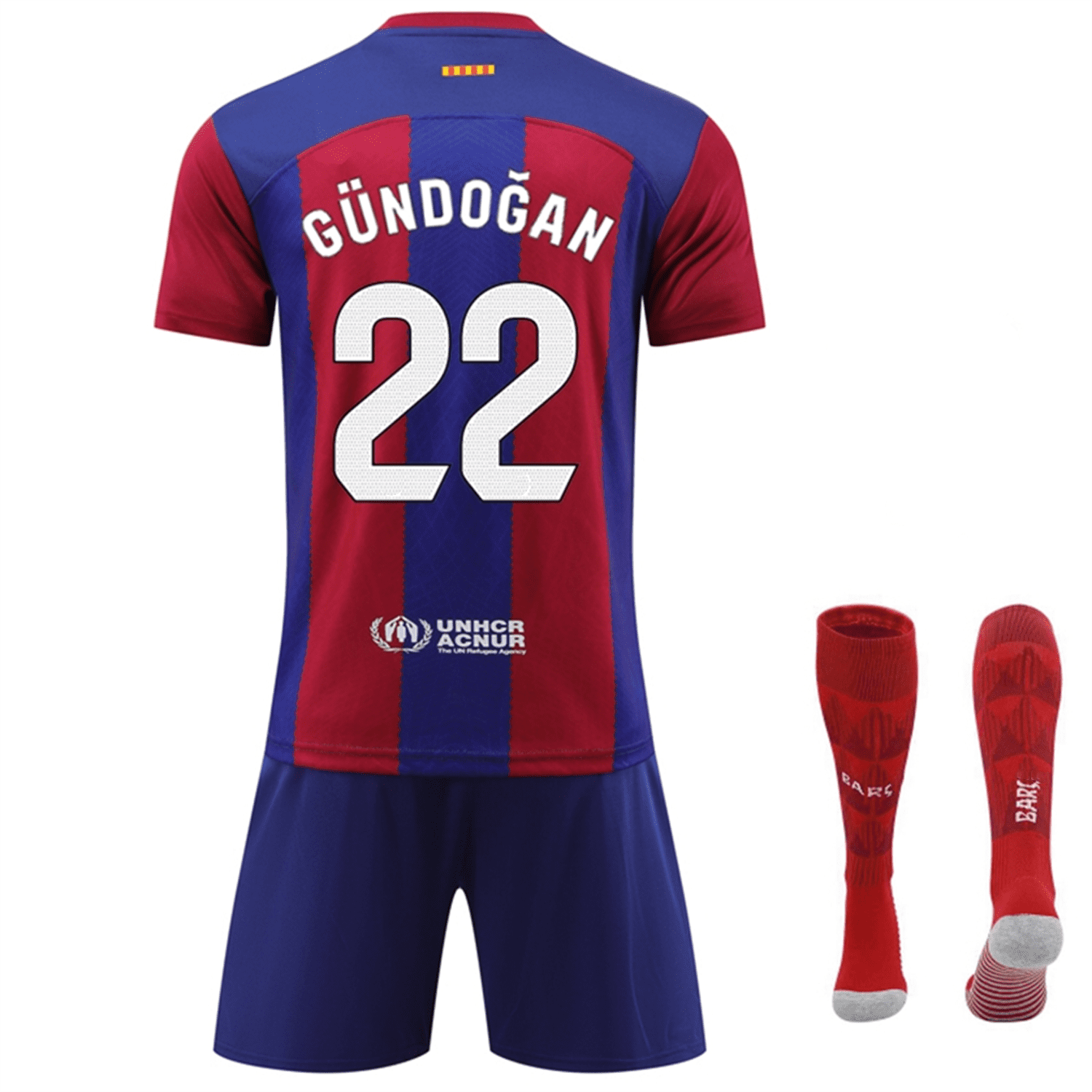 Barcelona 23/24 #22 Gundogan Home Kit - Walmart.com