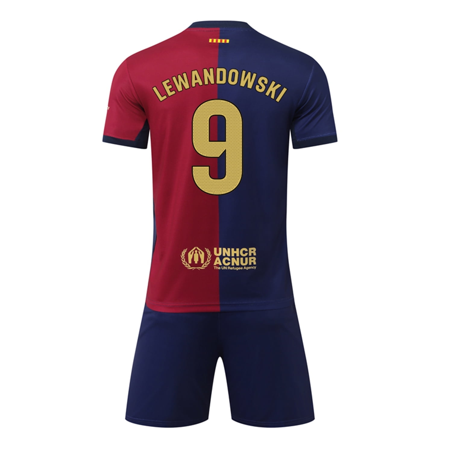 Barcelona 24/25 Home Shirt with Lewandowski 9 Printing - Walmart.com