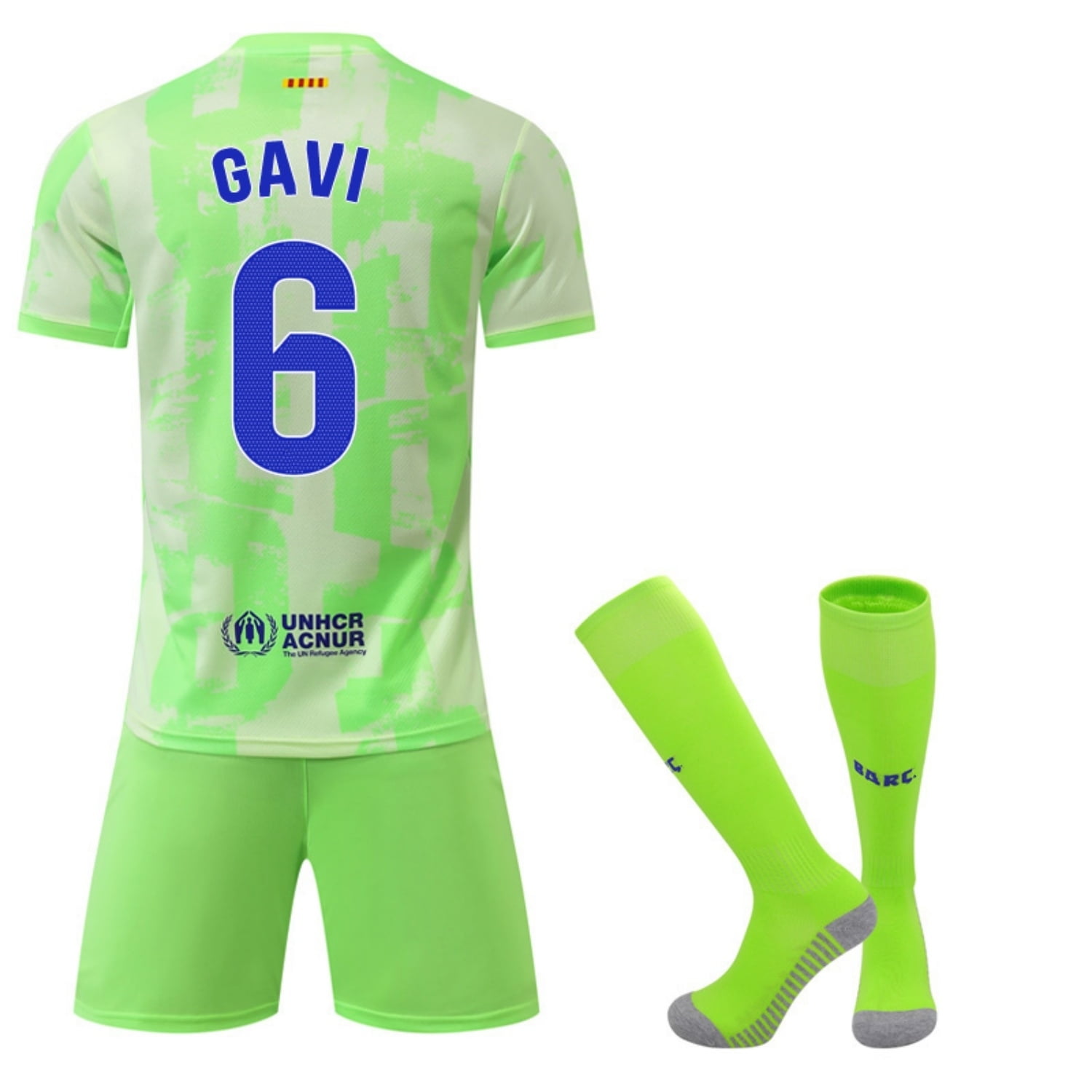 Barcelona 24/25 Third Away #6 Gavi Soccer Jersey Kit - Walmart.com