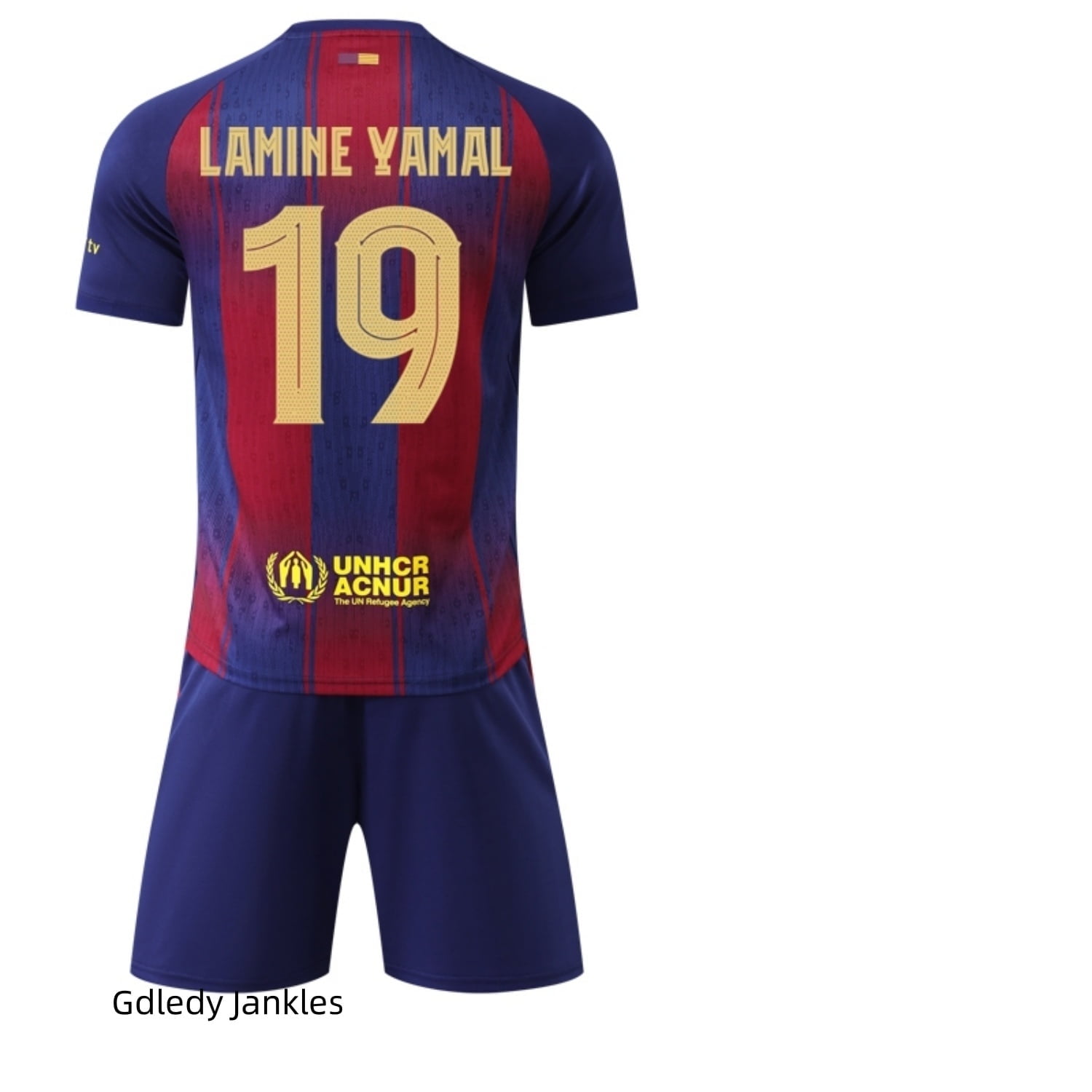 Barcelona UCL 2025 Soccer Shirt with Lamine Yamal 19 Printing - Walmart.com