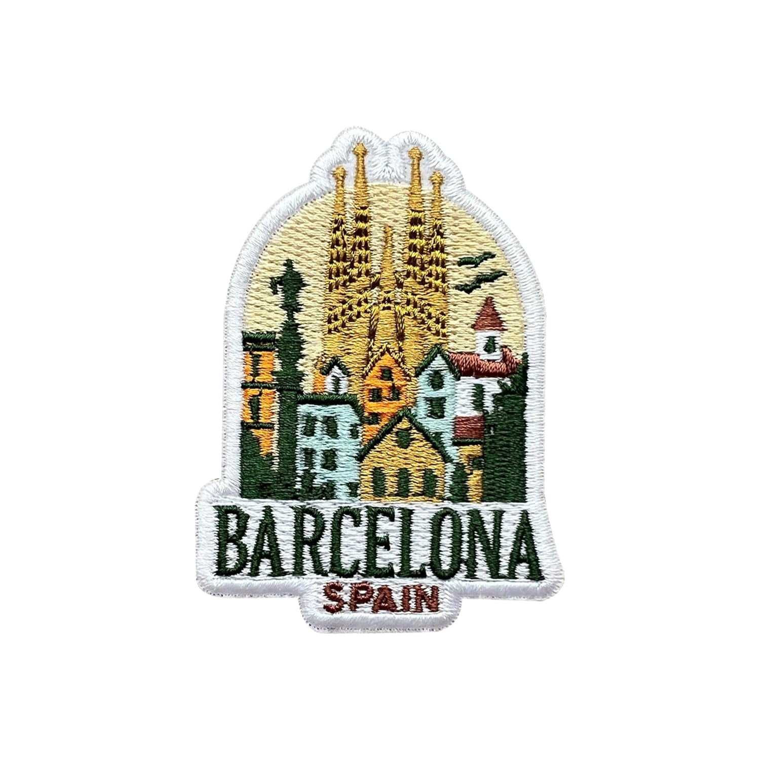 Barcelona Church Embroidery Patch, Iron On Sew On Travel Embroidered ...