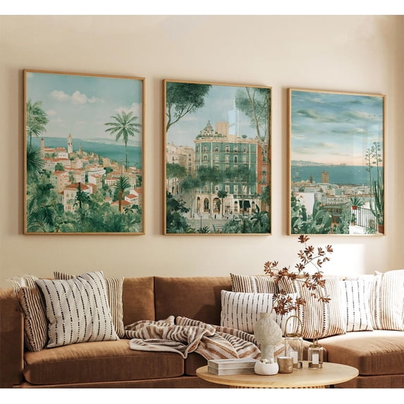 Barcelona City Travel Art Vintage Spain Wall Decor Modern Minimalist ...