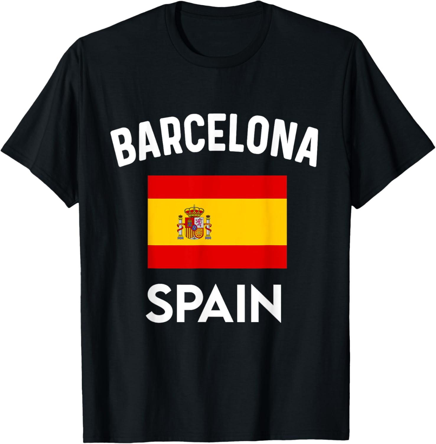 Barcelona Espana Spain Est. Souvenir Flag Map Vacation T-Shirt ...