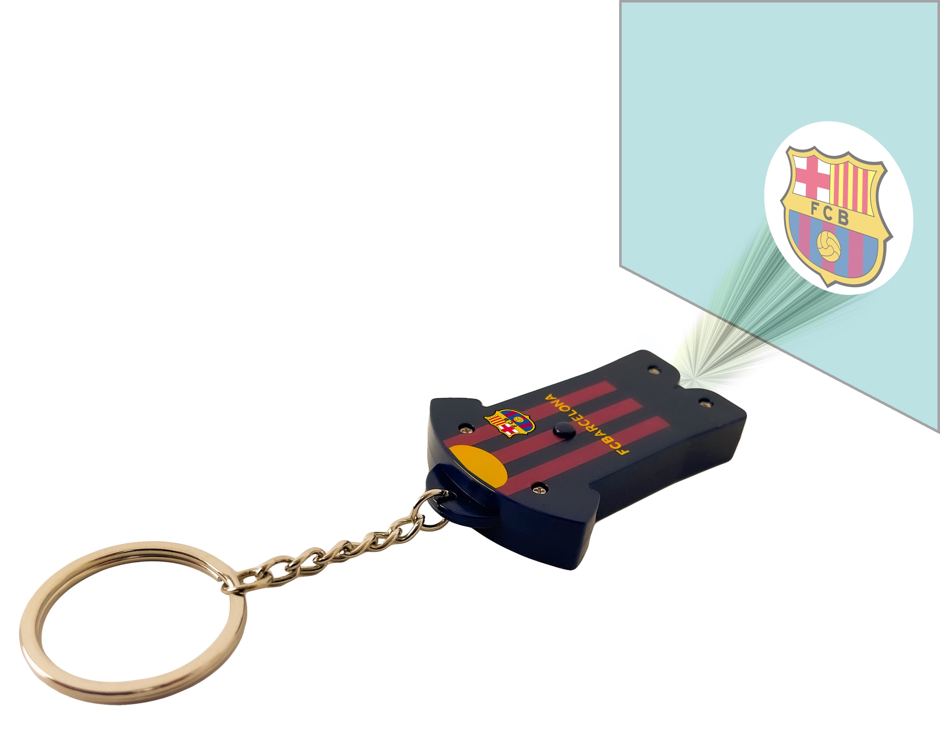 Barcelona Flashlight Keychain, Licensed FC Barcelona Keychain - Walmart.com