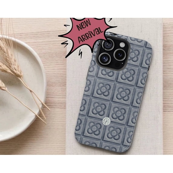Barcelona Flower Geometric Design Case iPhone 17 16 15 14 13 12 11 Pro ...