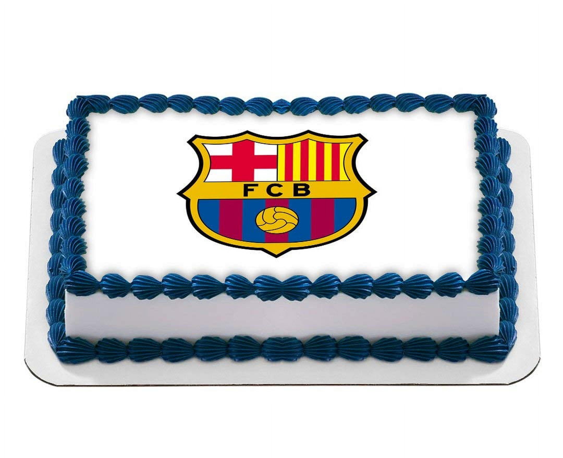 Barcelona Football Club Logo Barca - Edible Cake Topper - 11.7 x 17.5 ...