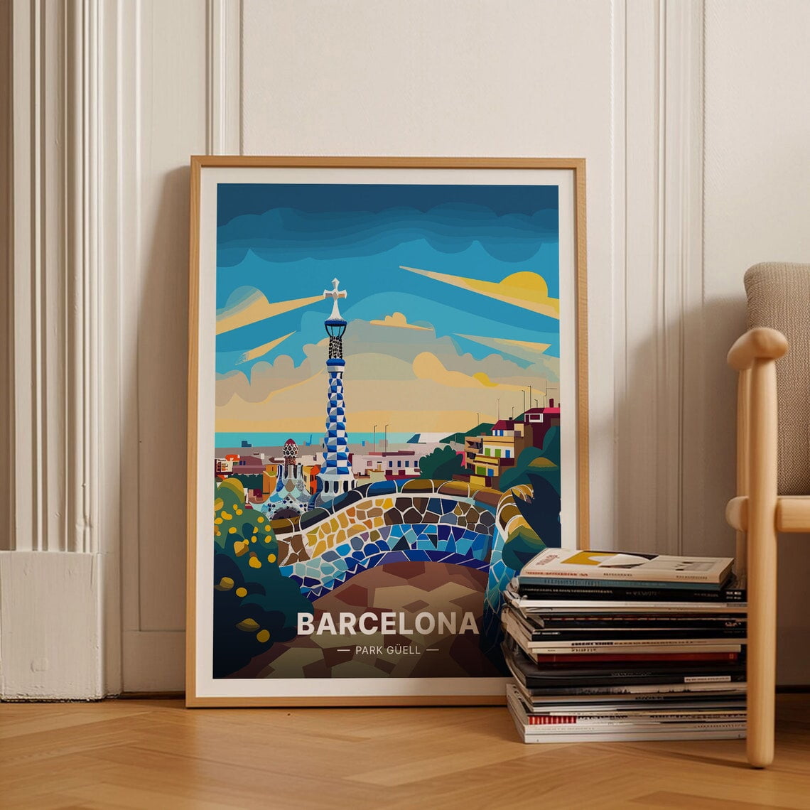Barcelona Park GÃ£Â£Ã‚Â¼Ell Art Poster Travel Wall Decor Unique ...