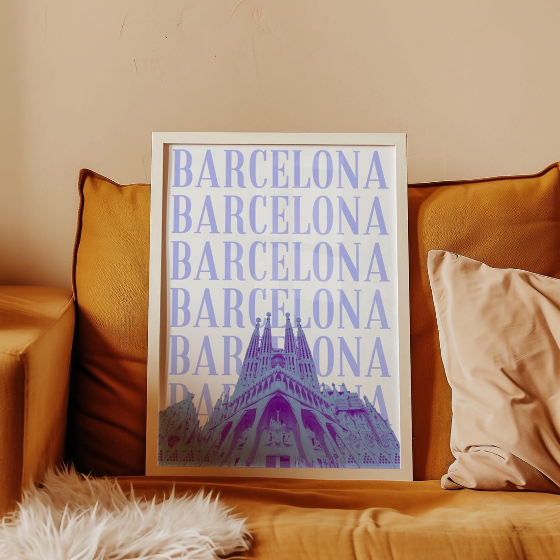 Barcelona Print Spain Travel Print Lavender Barcelona Wall Art ...