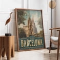 Barcelona Retro City Travel Wall Art Poster Unframed Paper Print ...