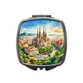 Barcelona Spain Travel City Watercolor Travel Makeup Handbag Purse ...