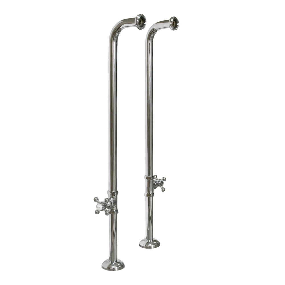 Barclay 4502MC-37-PB Freestanding Tub Supplies with Stops & Cross Handl ...