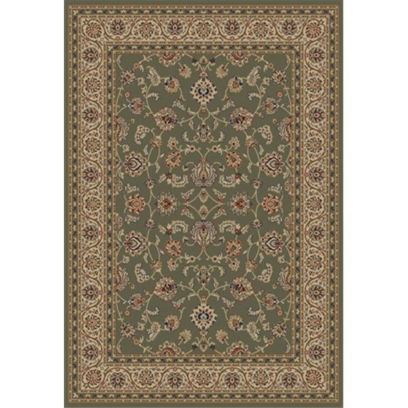 Barclay Sarouk 3 ft. 11 in. x 5 ft. 3 in. Rectangular Area Rug in Green ...