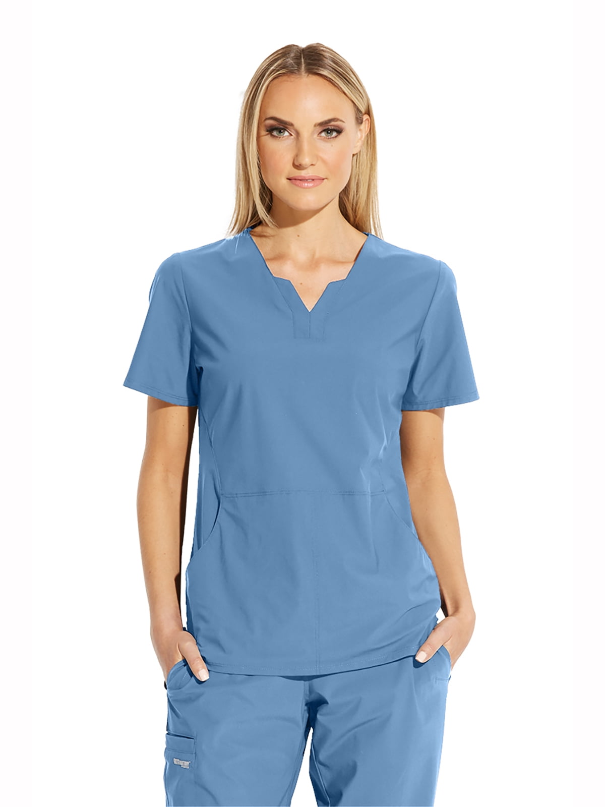 Barco Grey's Anatomy Edge GET013 Women's Two Pocket Split V-Neck Axis ...