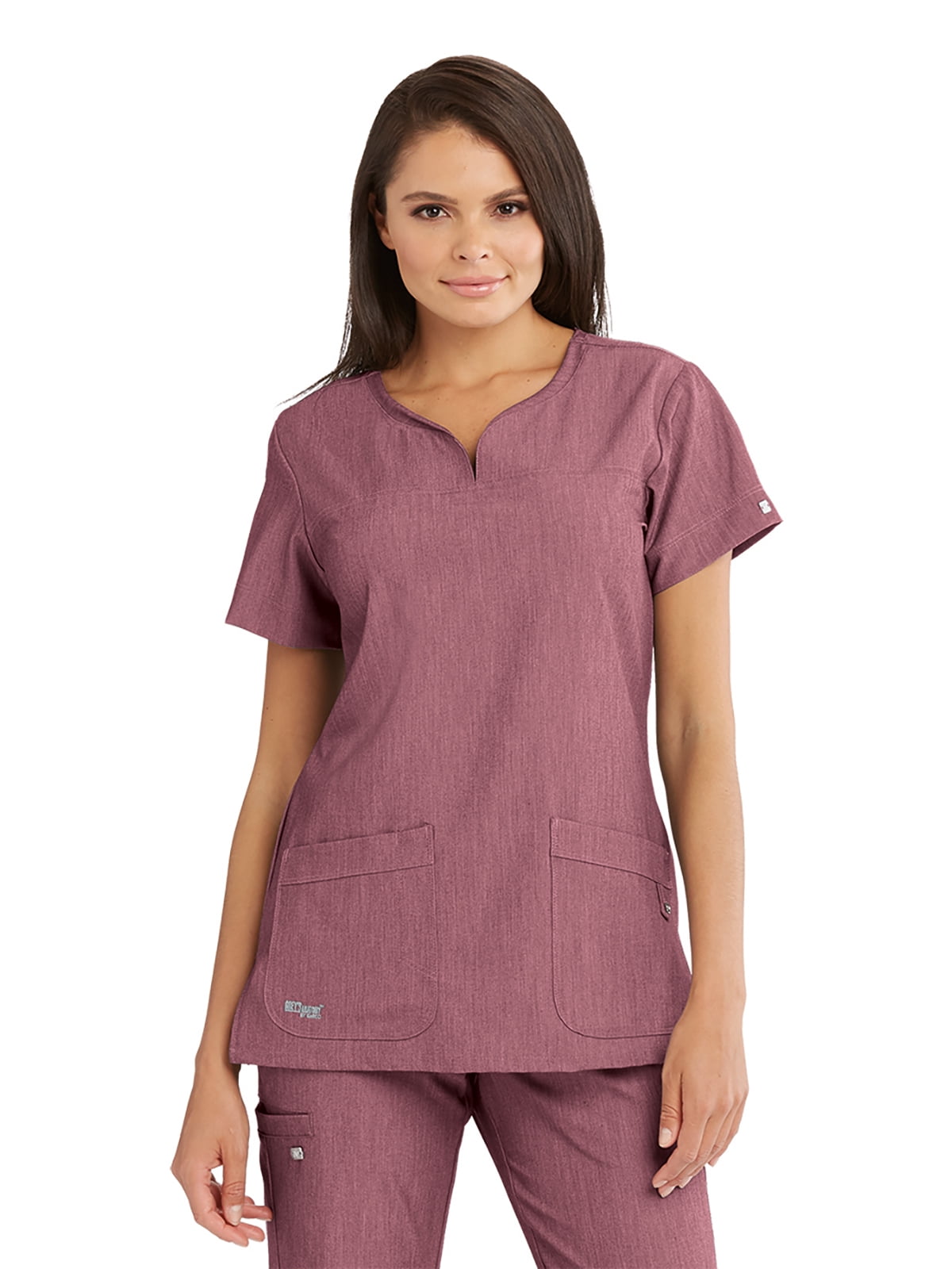 Barco Grey's Anatomy Signature 2121 Women's Two Pocket Notch Yoke Neck ...