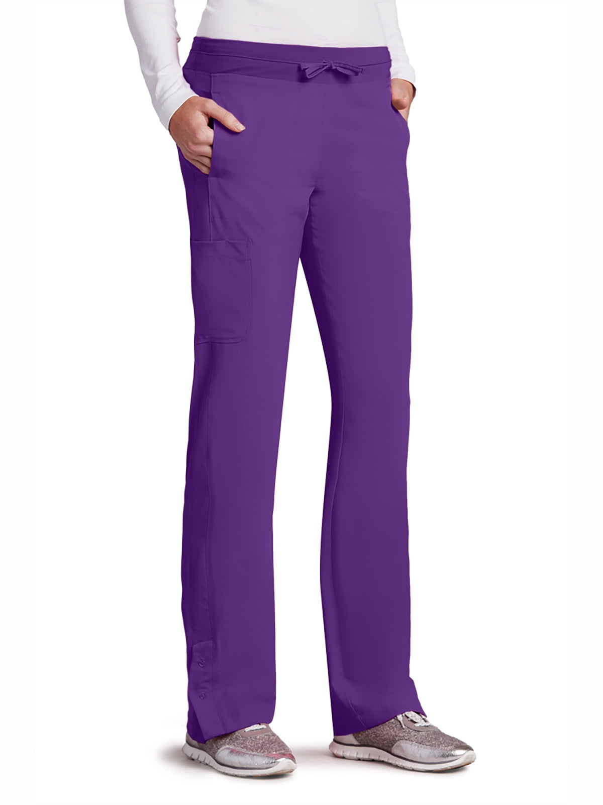 Barco One 5205 Women's Four Pocket Knit Waist Cargo Scrub Pant Prism XL ...