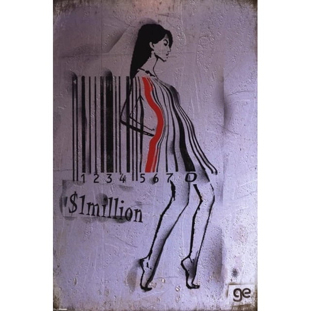 Barcode Girl - Ge Feng Laminated Poster (24 x 36) - Walmart.com