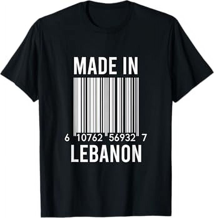 Barcode Made In Lebanon T-Shirt - Walmart.com