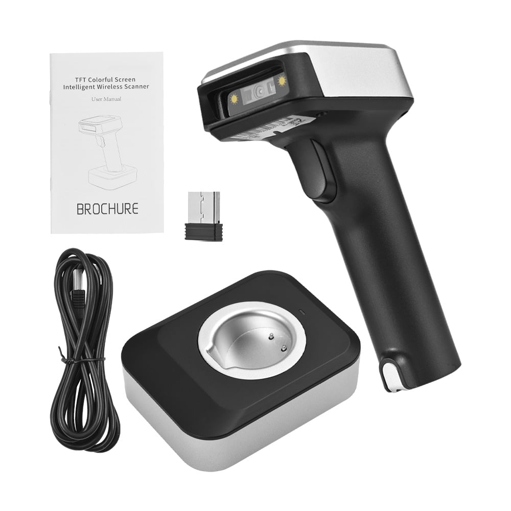 Barcode Scanner,1.8 Inch Tft Qr Scanner With Display With 3 Color Lcd ...