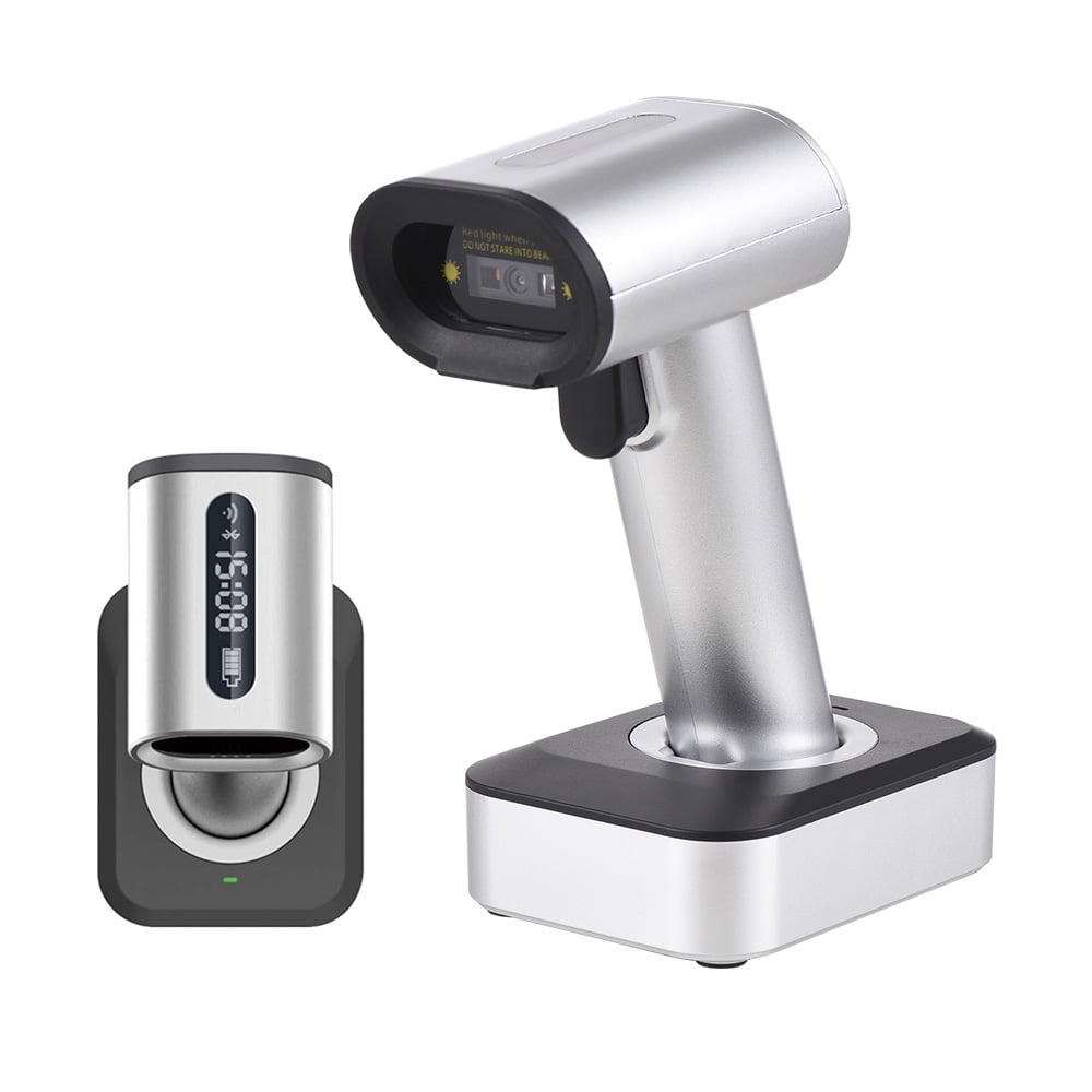 Barcode Scanner,1d Qr Scanner 2d 1d Qr In 1 Bt Silver With Screen ...