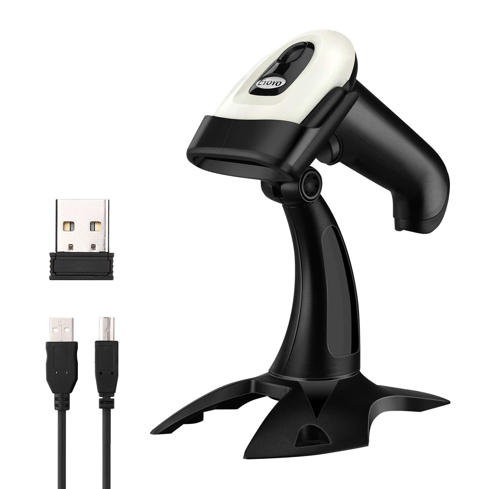 Eyoyo Wireless Bluetooth & USB Barcode Scanner, 1D 2D QR Code Reader ...