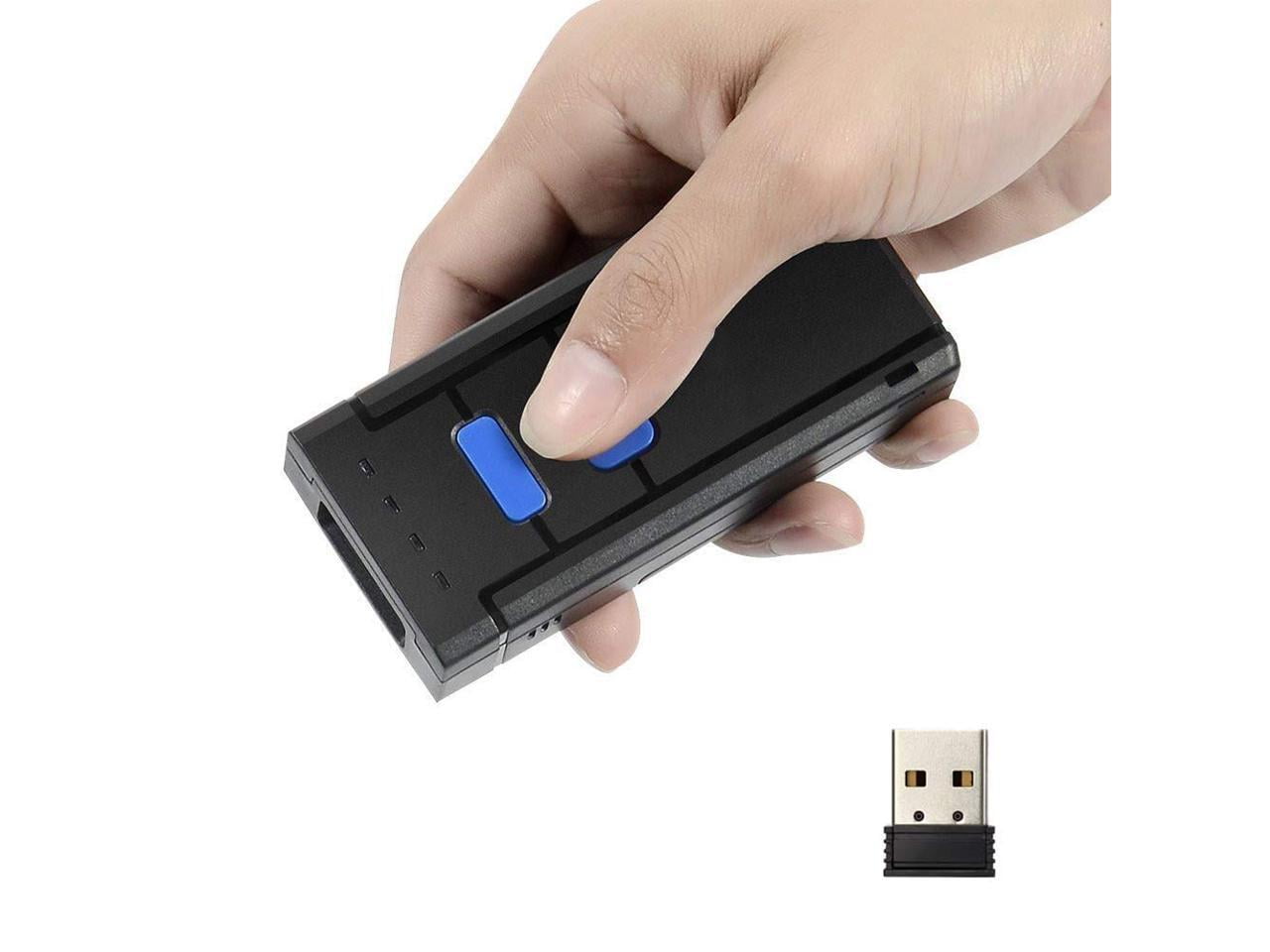 Barcode Scanner Portable 1D Wireless Bluetooth Barcode Reader Compatible with Windows Android ...