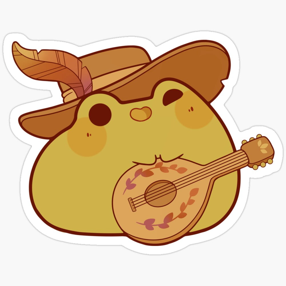 Bard Frog Sticker Phone Decal Water Bottle Stickers Car Decals, Laptop ...