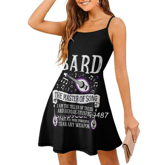 Bard The Master Of Song-Dungeons & ( White ) Square Neck Dress Cute ...