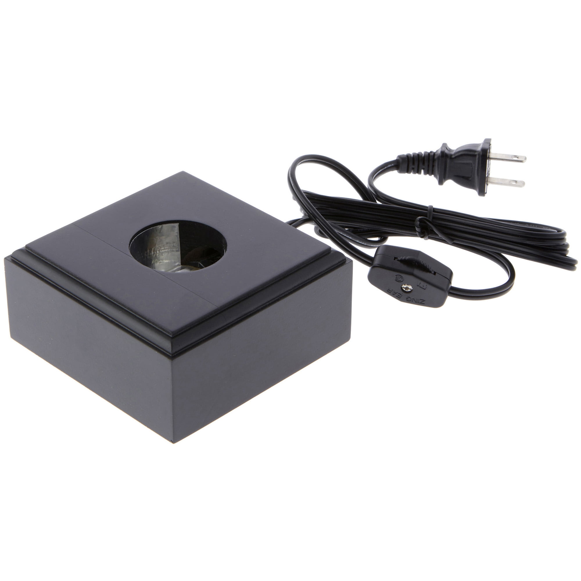 Bard's Black Square Lighted Display Base, 2" H x 4" W x 4" D, Pack of 3 ...