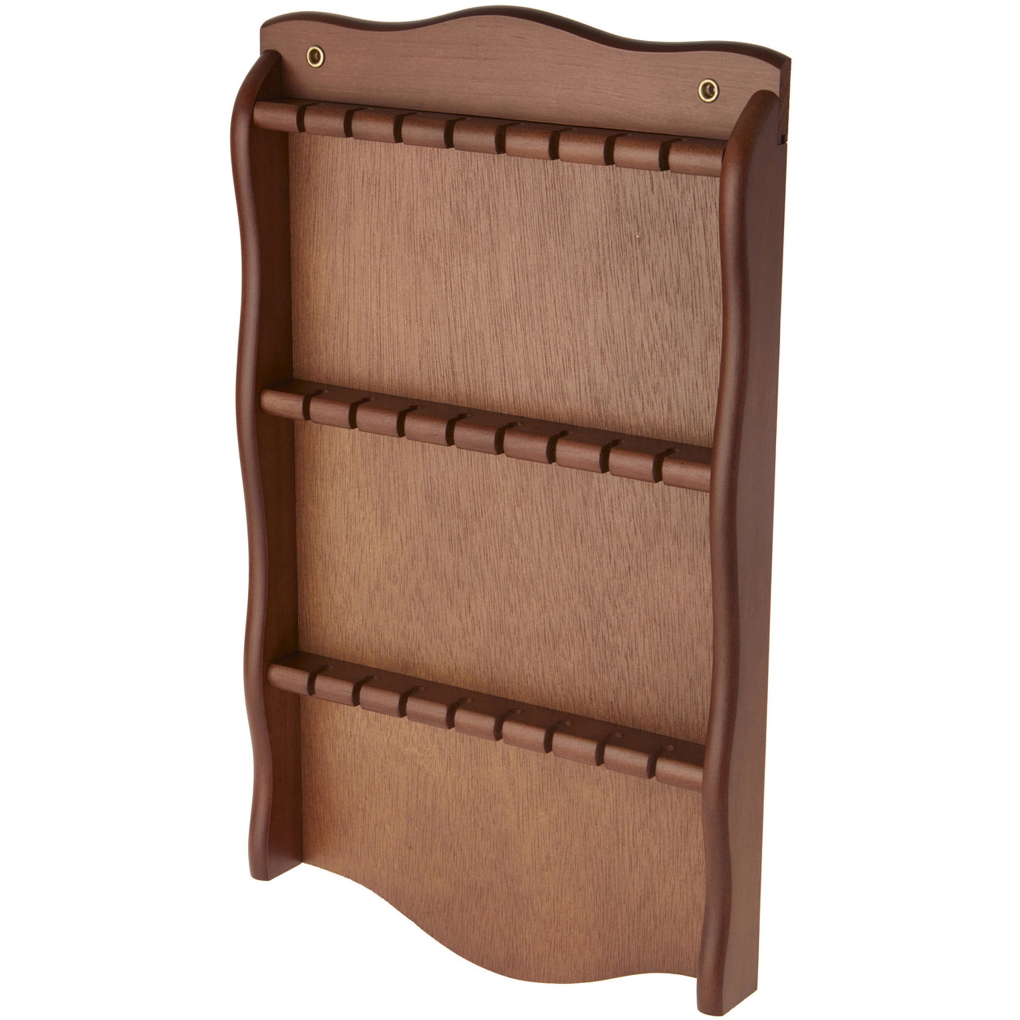 Bard's Brown Wood Wall Mountable 24 Spoon Rack, 18" H x 10.5" W x 1.5 ...