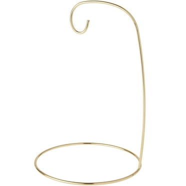 Bard's Hinged Gold-toned MDF Wood Plate Stand, 8" H x 7" W x 4.75" D ...