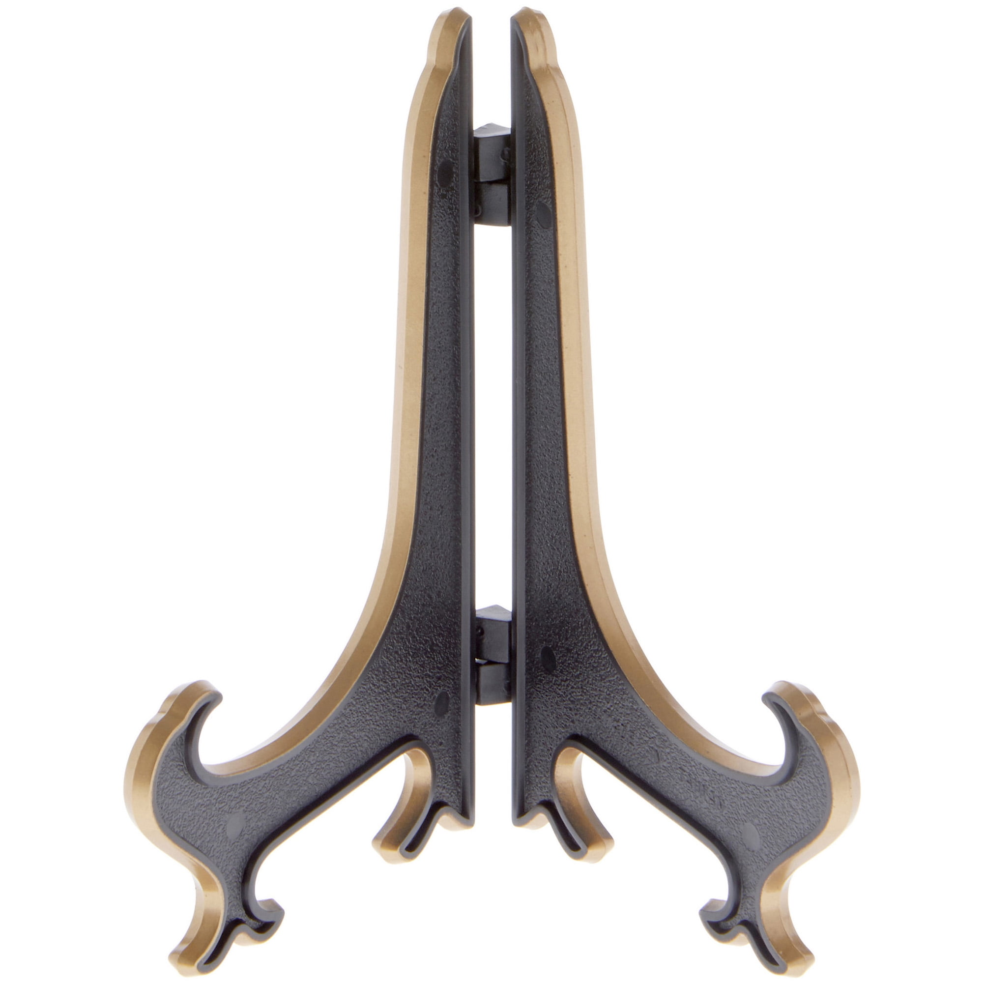 Bard's Hinged Black and Gold Plastic Plate Stand, 5" H x 4" W x 3.5" D ...