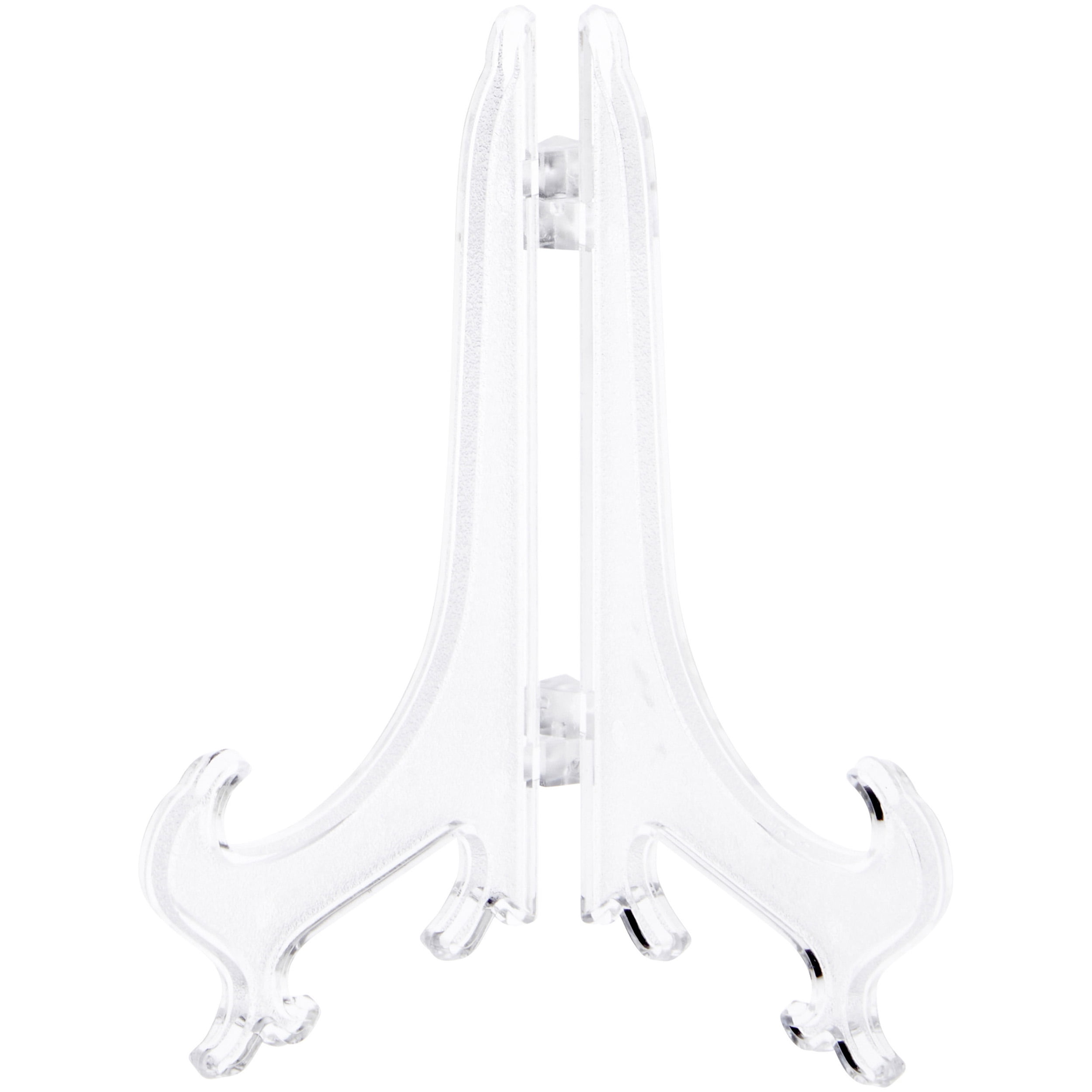 Bard's Hinged Clear Plastic Plate Stand, 5" H x 4" W x 3.5" D (For 5 ...