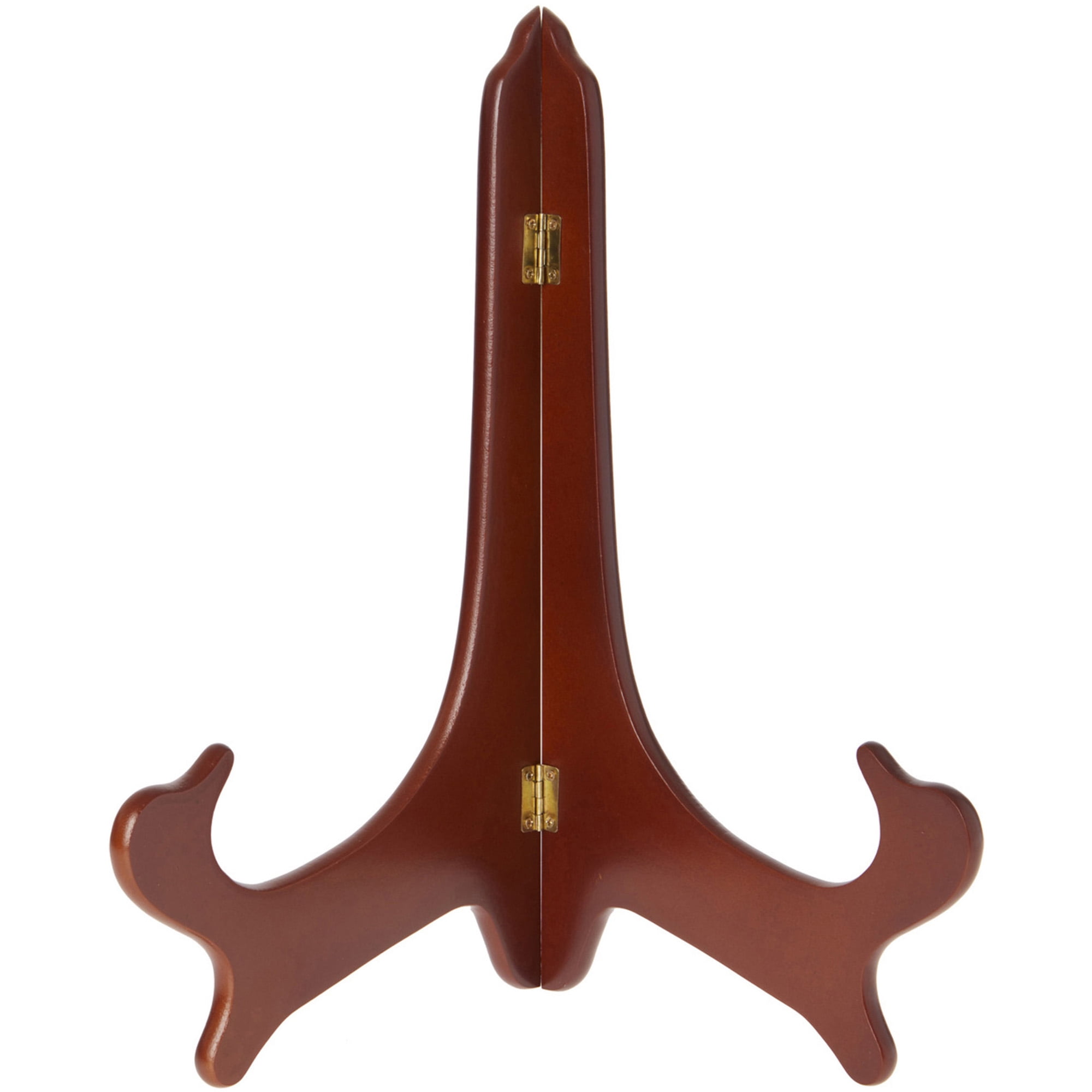Bard's Hinged Walnut MDF Wood Plate Stand, 14" H x 11" W x 8" D (For 13 ...