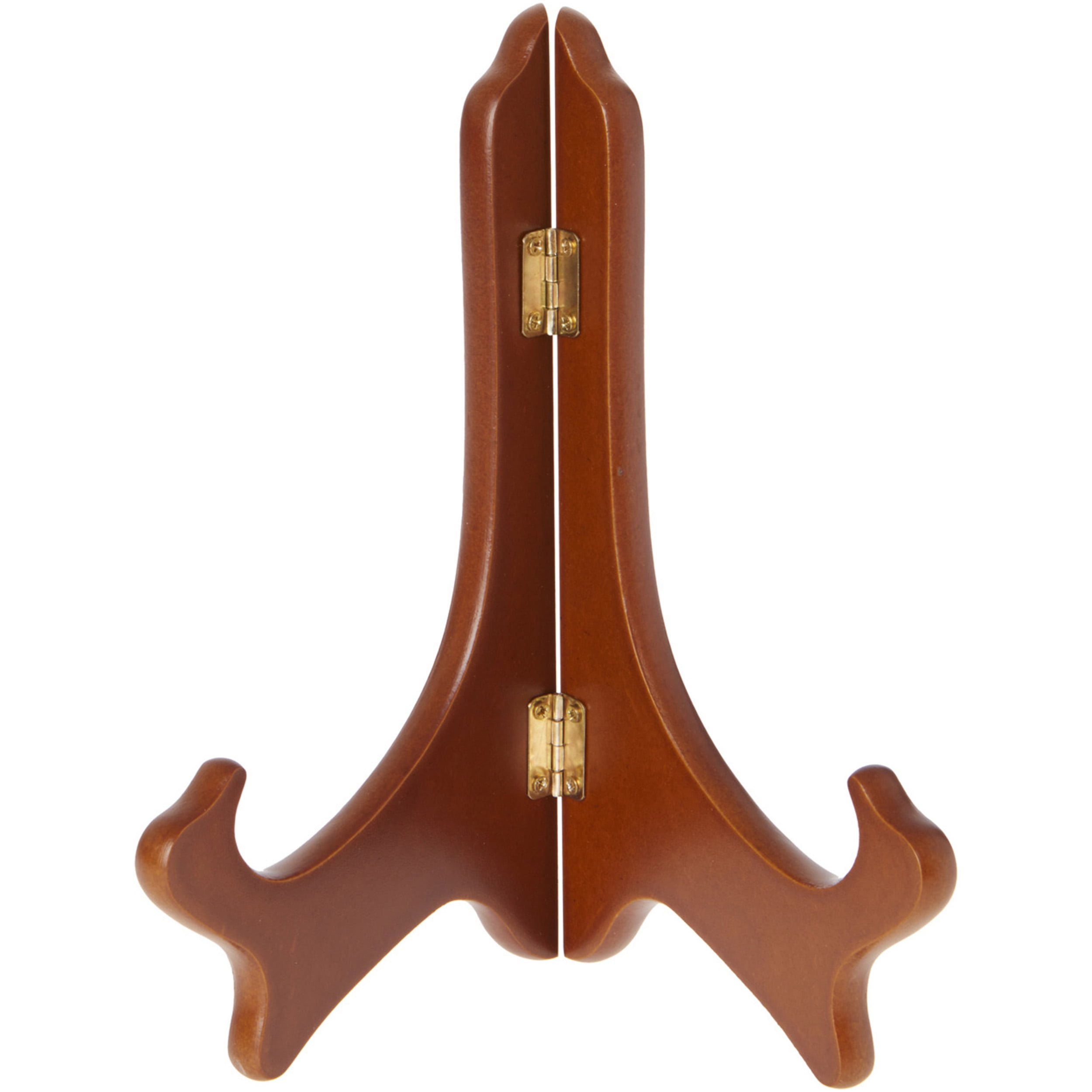 Bard's Hinged Walnut MDF Wood Plate Stand, 8" H x 7" W x 4.75" D (For 8 ...